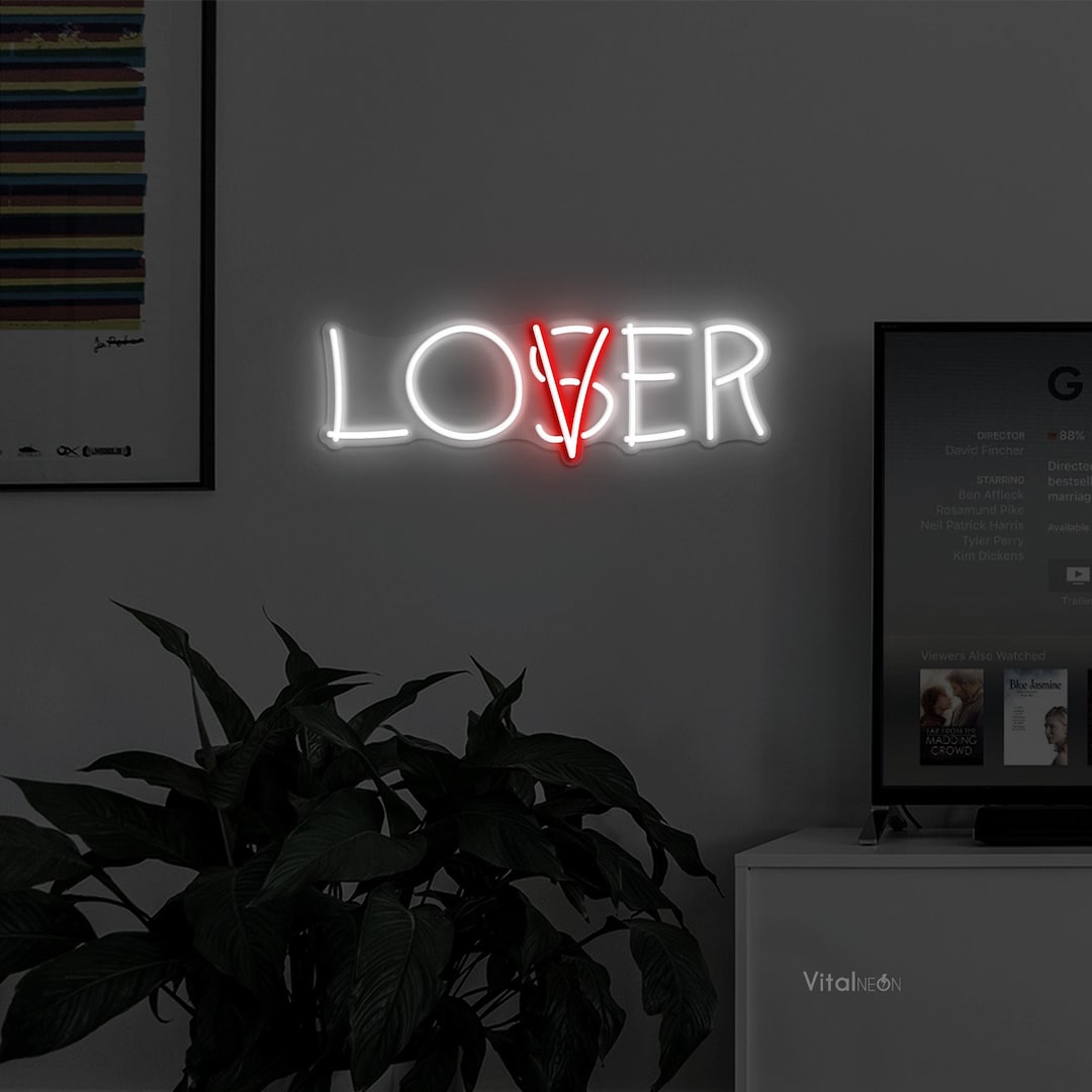 Loser Neon Sign, Lover LED Light, Gamer Wall Decor, Lover Wall Art ...