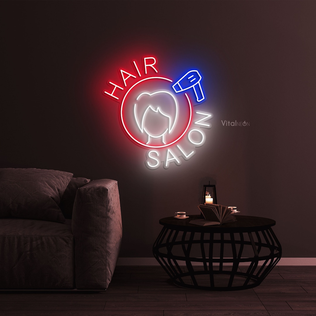 Hair Salon Neon Sign LED Light for Salon Decoration, Shop Decor, Hair ...