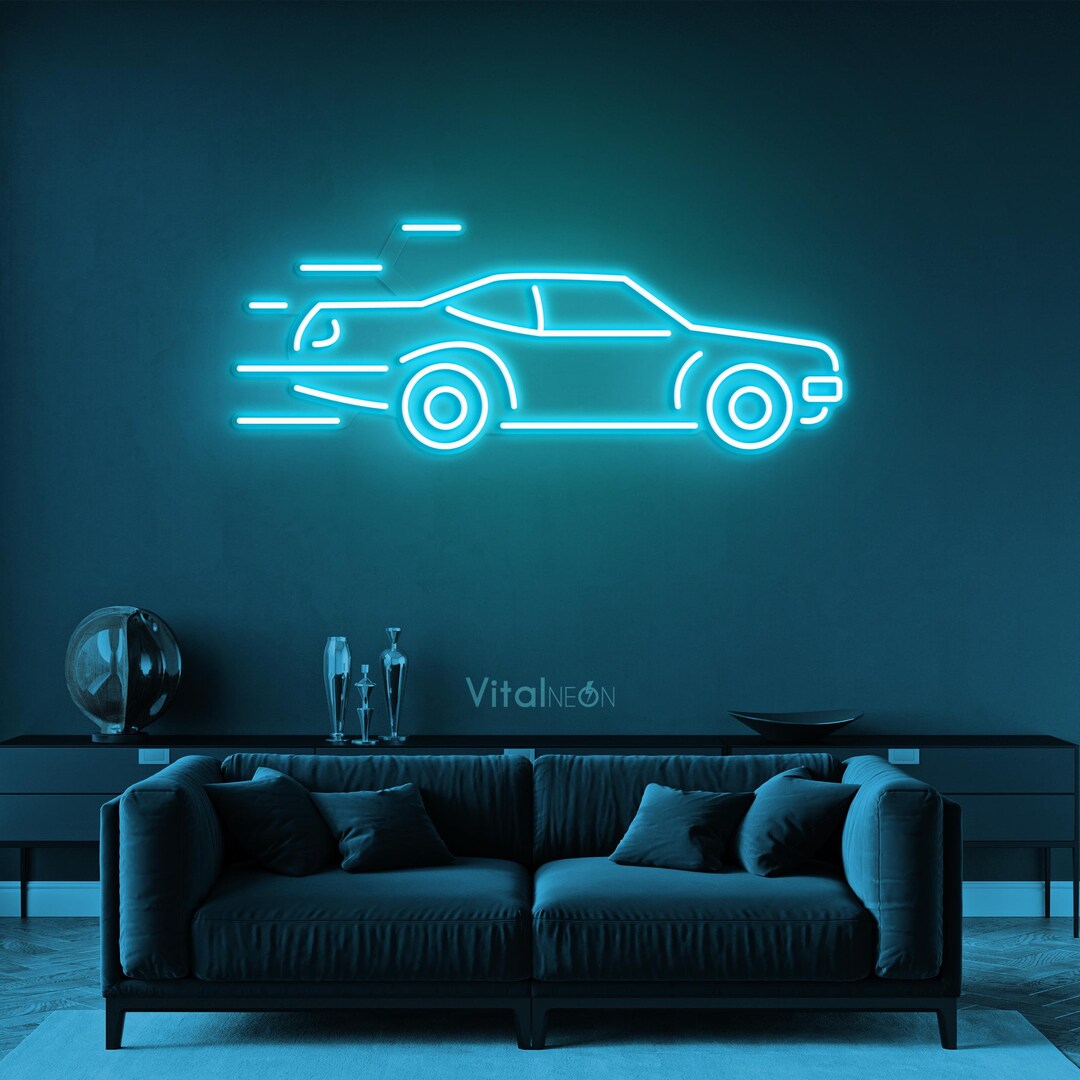 Sports Car Neon Sign, Sports Car LED Light, Racing Car LED Neon Art ...