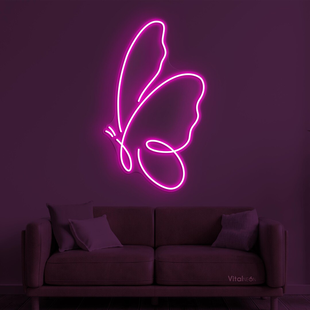 Butterfly Neon Sign, Butterfly LED Light, Winged Beauty Wall Decor ...