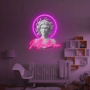 Medusa Head Neon Sign, Mythical LED Art, Greek Mythology Masterpiece ...