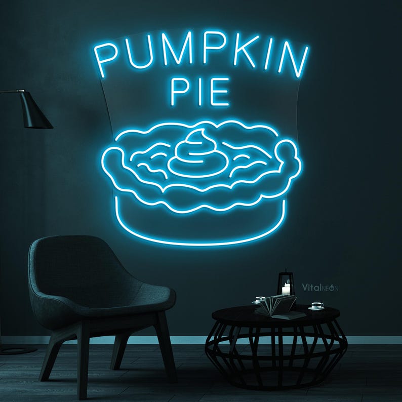Pumpkin Pie Neon Sign LED Light Bar Cafe Wall Art Decor Dessert Shop ...