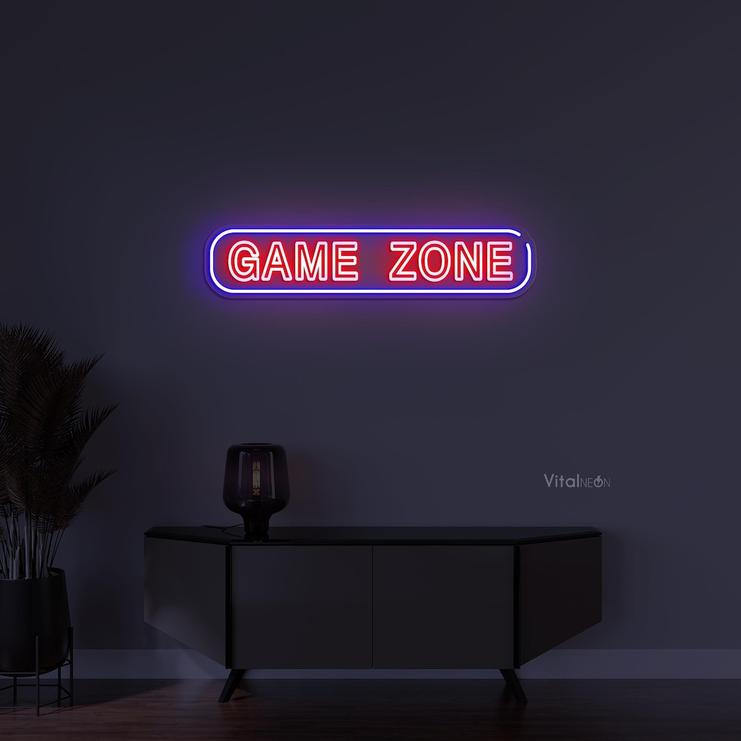 Game Zone Neon Sign, Game Zone LED Light, Game Room Wall Decor, Game ...