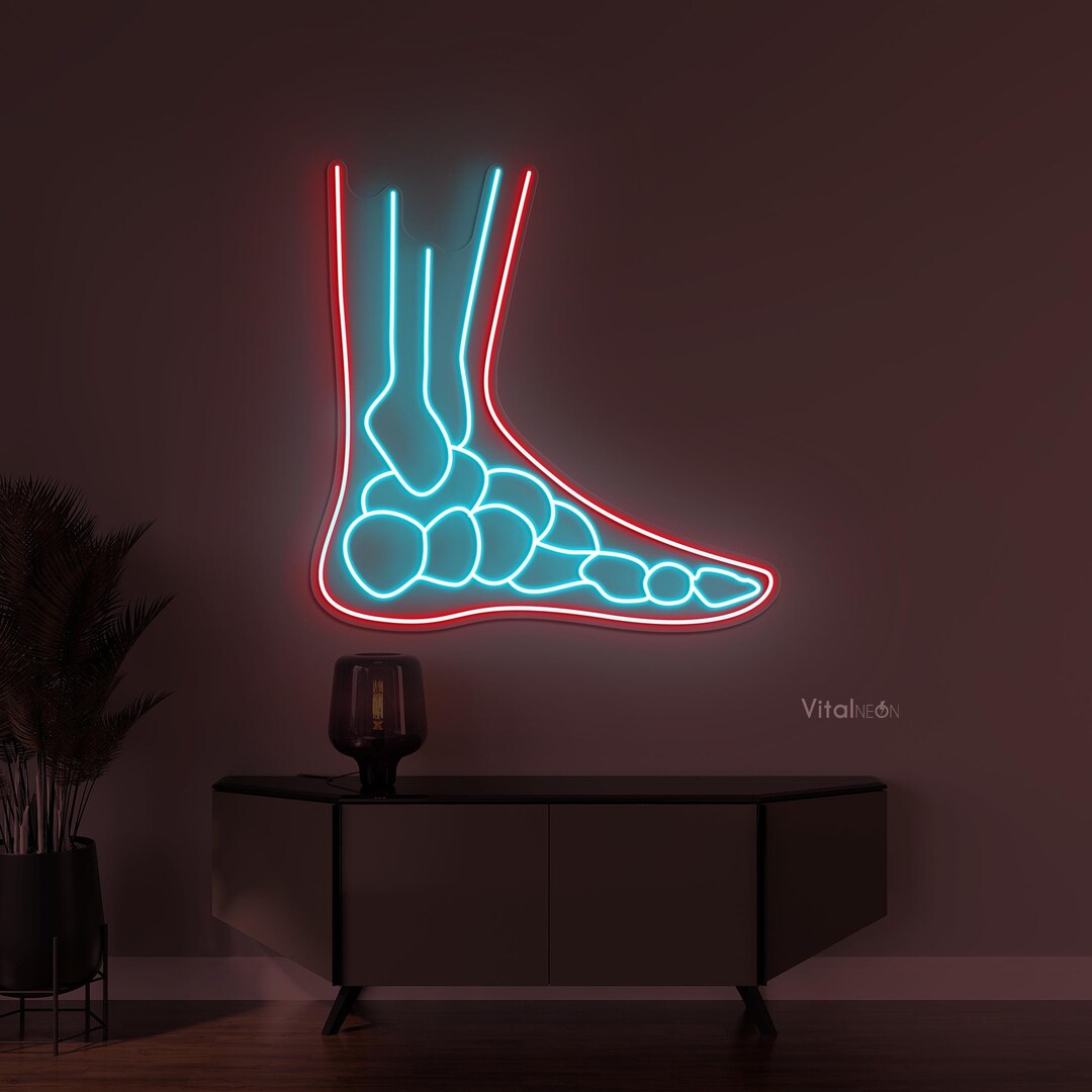Foot Bones LED Neon Sign, Personalized Medical Clinic Hospital Doctor ...