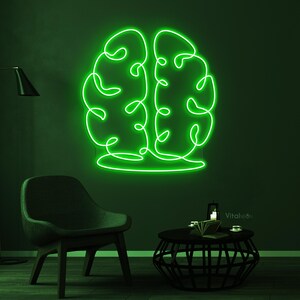 Brain Neon Sign, Brain LED Light, Hospital Wall Decor, Home Wall Art ...