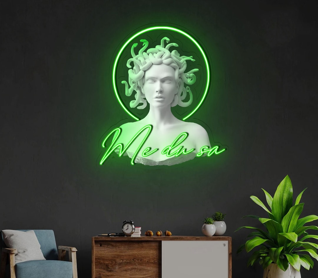 Medusa Head Neon Sign LED Light Greek Mythology Wall Art for Home Party ...