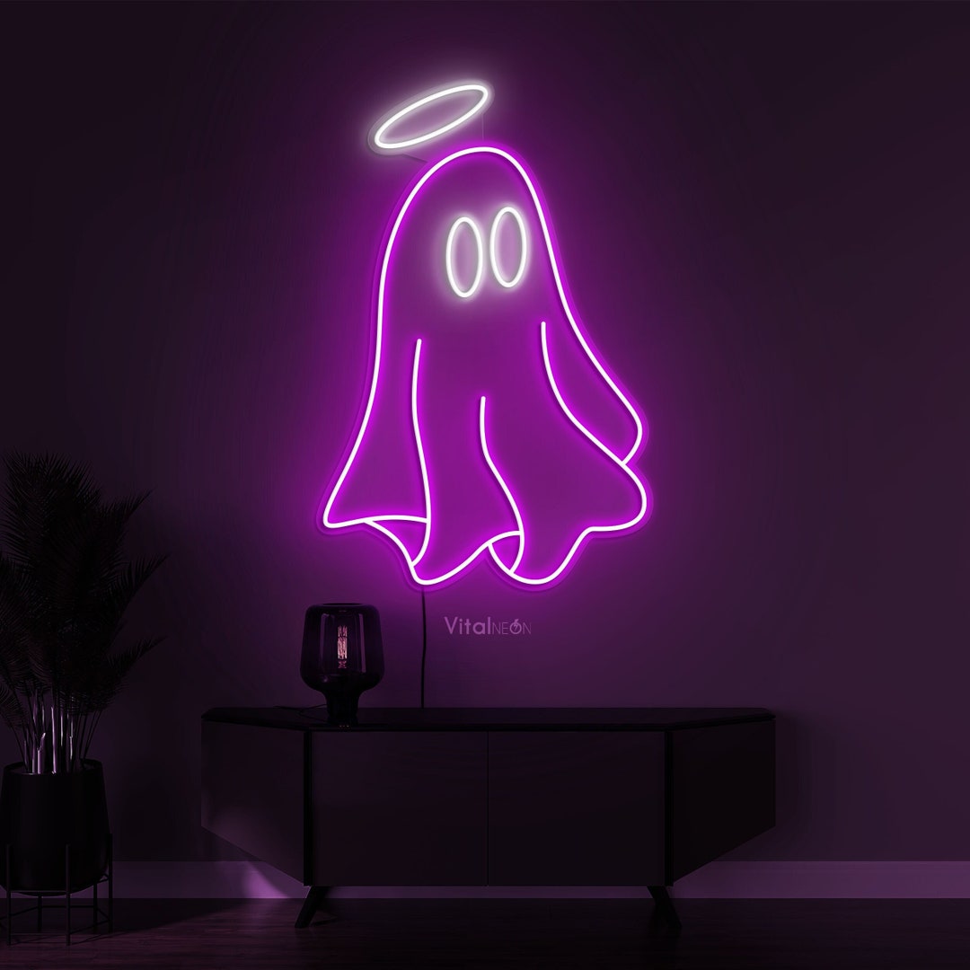 Ghost Neon Signs, Spooky Decor for Home, Parties & Businesses, Scary ...