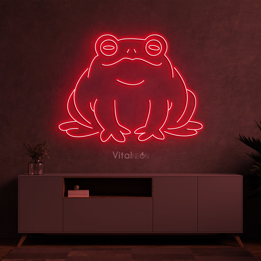 Frog Neon Sign, Frog Wall Decor, Frog Neon Light for Home, Kids Bedroom ...