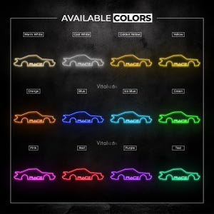 Race Neon Sign, Race Car LED Light, Sports Car Wall Decor, Racing Car ...