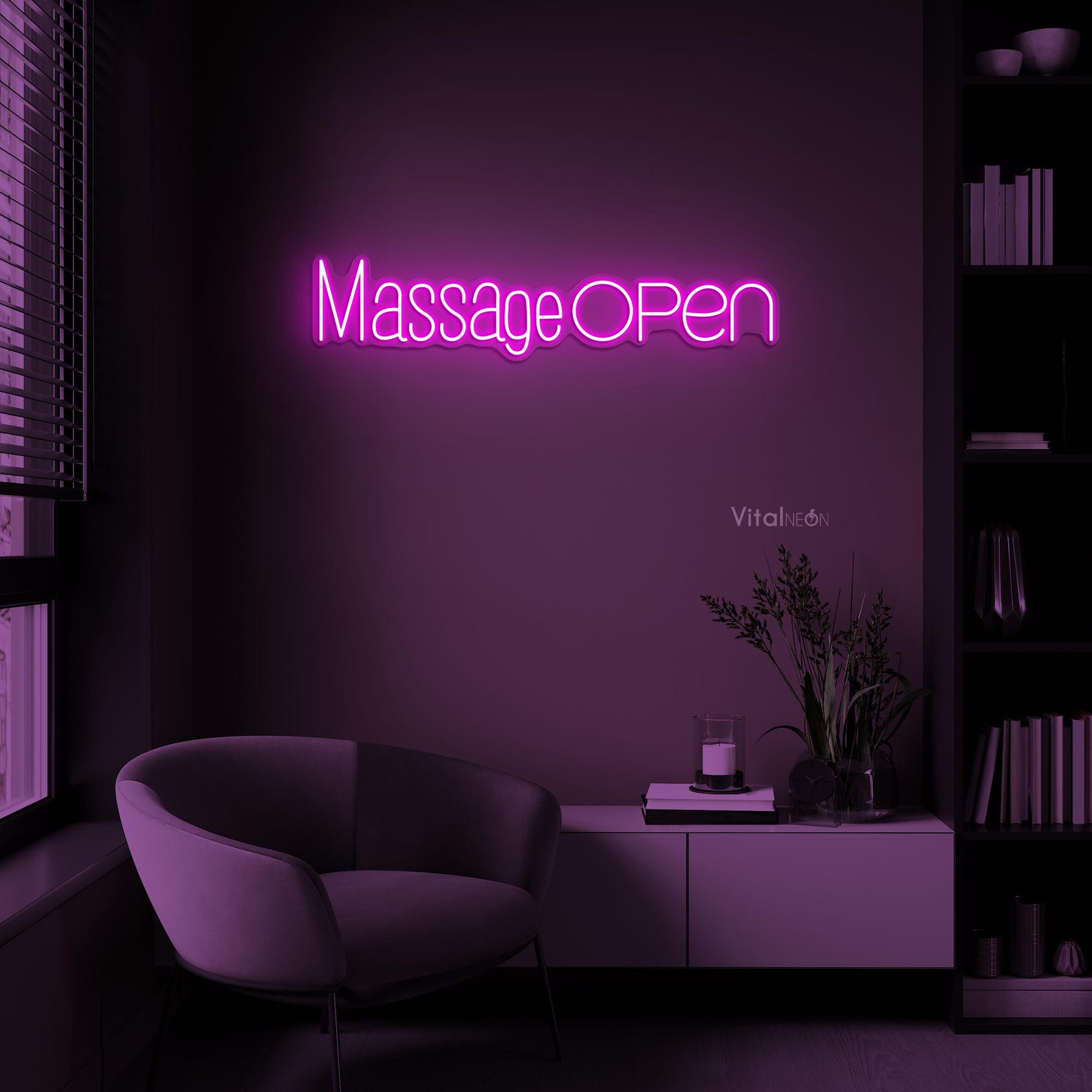 Massage Open LED Neon Sign Spa Wall Art for Therapy Room Salon Decor - Etsy