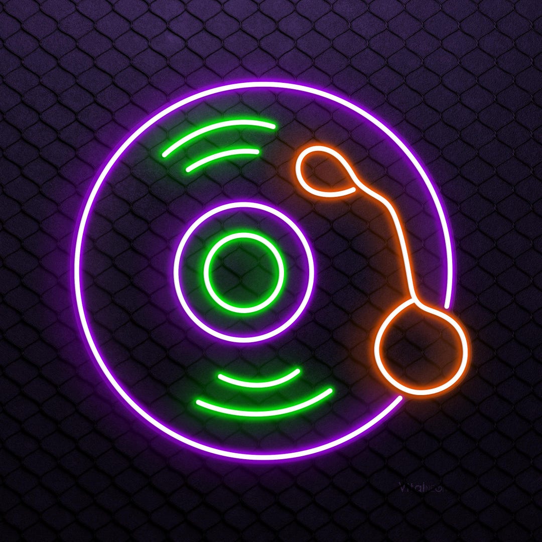 Vinyl Neon Sign, Vinyl Record LED Light, Vinyl Spin Wall Decor ...