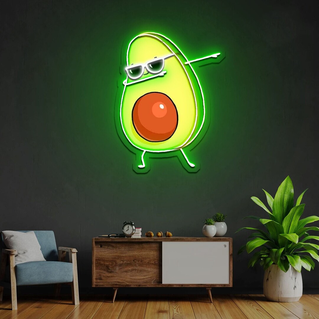 Avocado LED Neon Sign, Avocado Light, Avocado Neon Pop Art, Kitchen ...