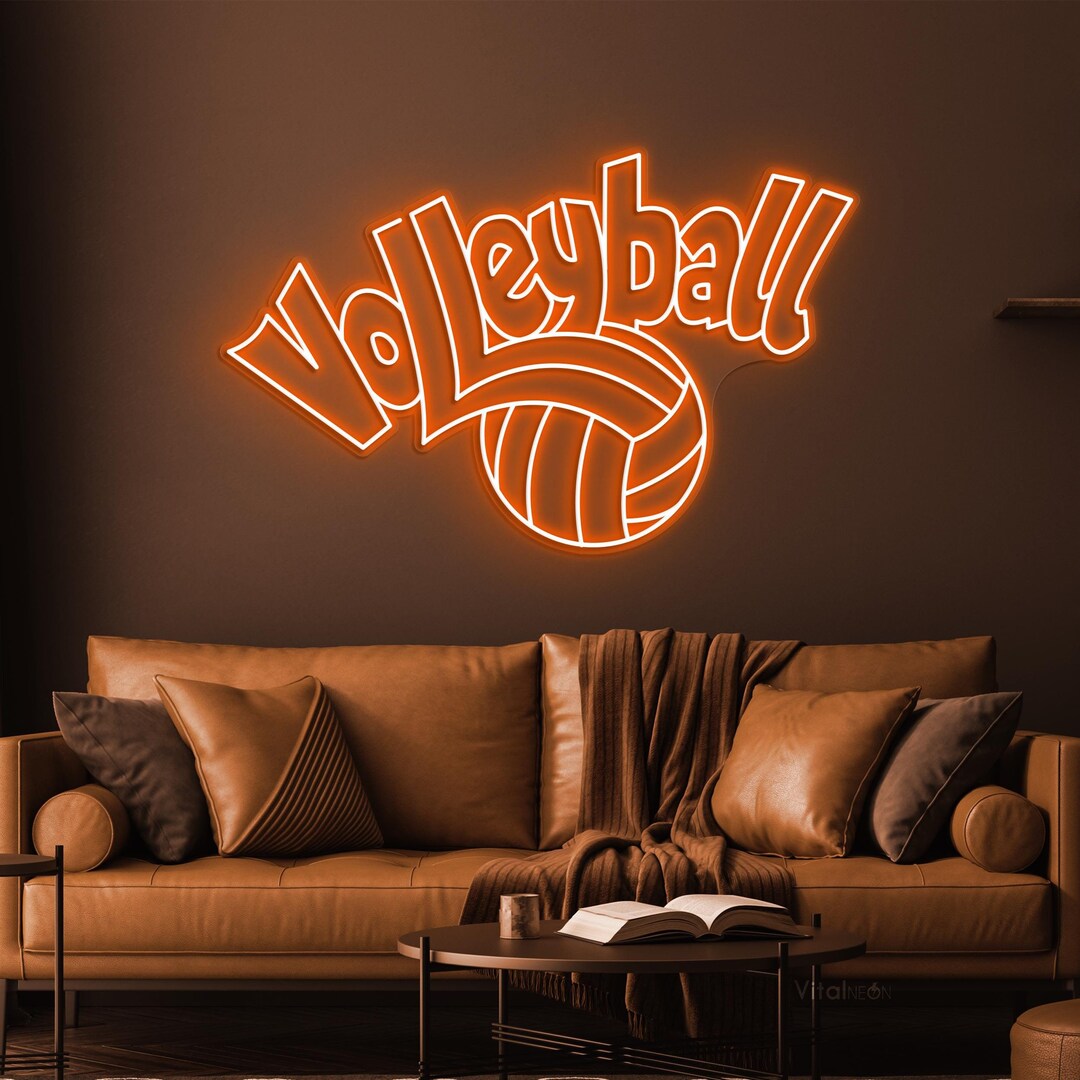 Volleyball Neon Sign, Volleyball LED Light, Ball Wall Decor ...
