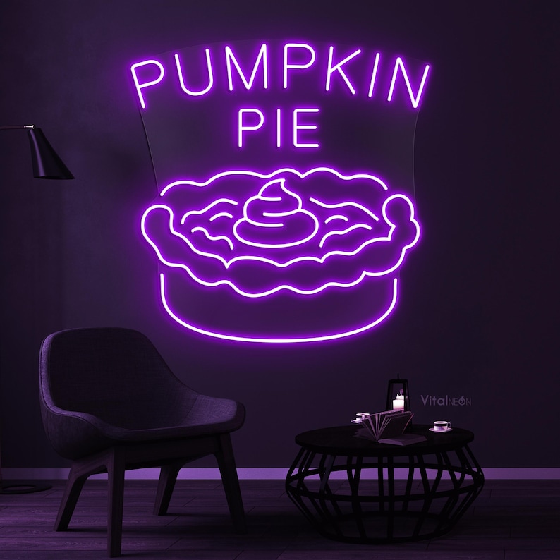 Pumpkin Pie Neon Sign LED Light Bar Cafe Wall Art Decor Dessert Shop ...