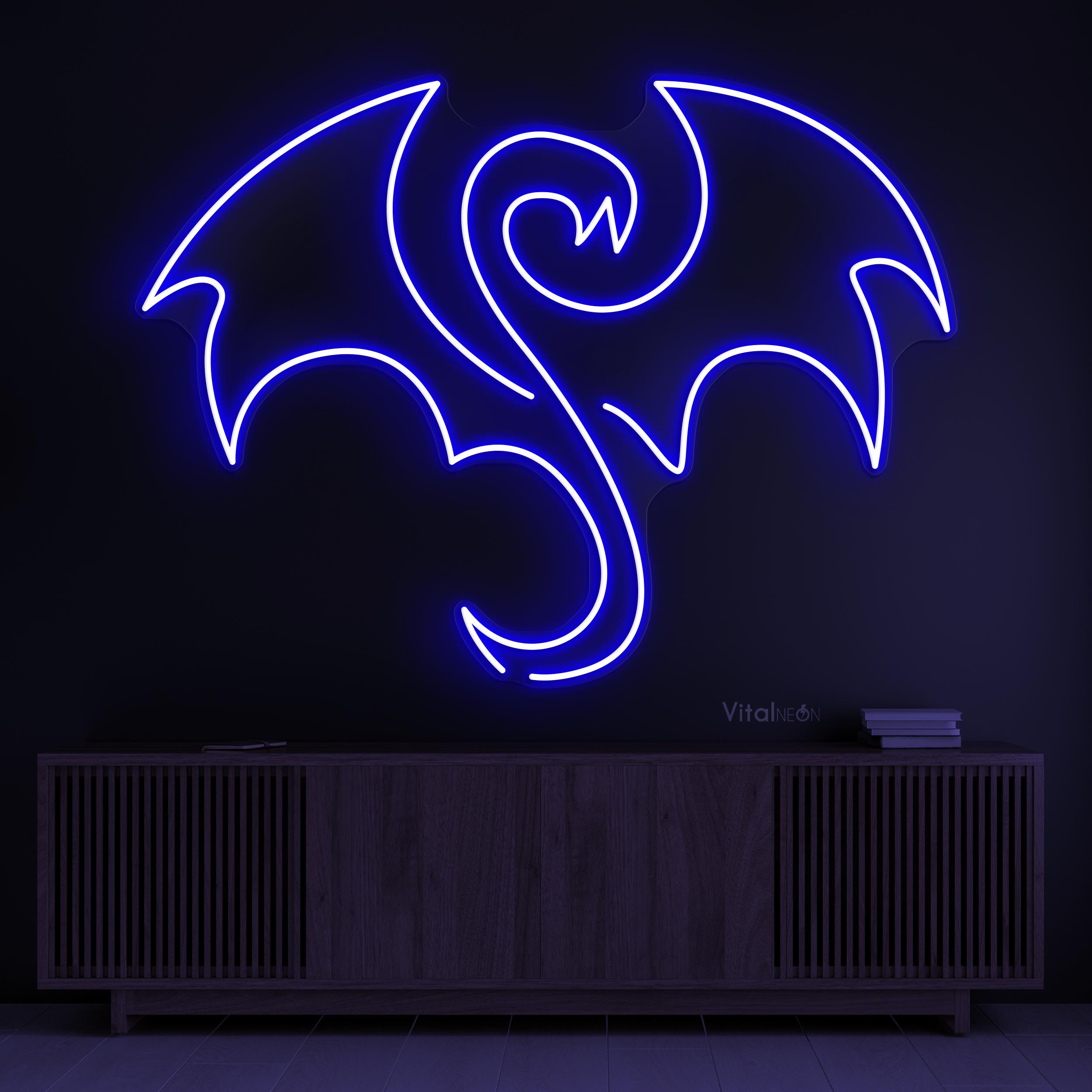 Flying Dragon LED Light Neon Sign, Japanese Game Room Cafe Bar Home ...