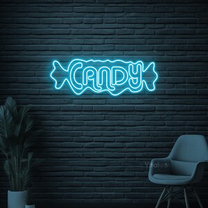 Candy Neon Sign, Candy LED Light, Candy Shop Wall Decor, Christmas Wall ...