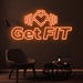 Get Fit LED Neon Sign, Gym Decor, Fitness Wall Art - Etsy