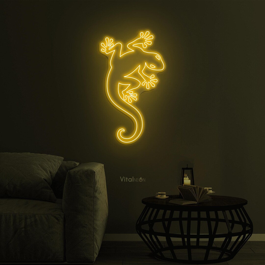 Gecko LED Neon Sign, Lizard Wall Art, Reptile Lover Gift - Etsy