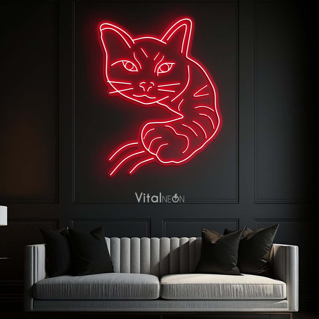 Cat Paw Neon Sign, Cat Led Neon Sign, Cat-shaped Neon Light for Kitty ...