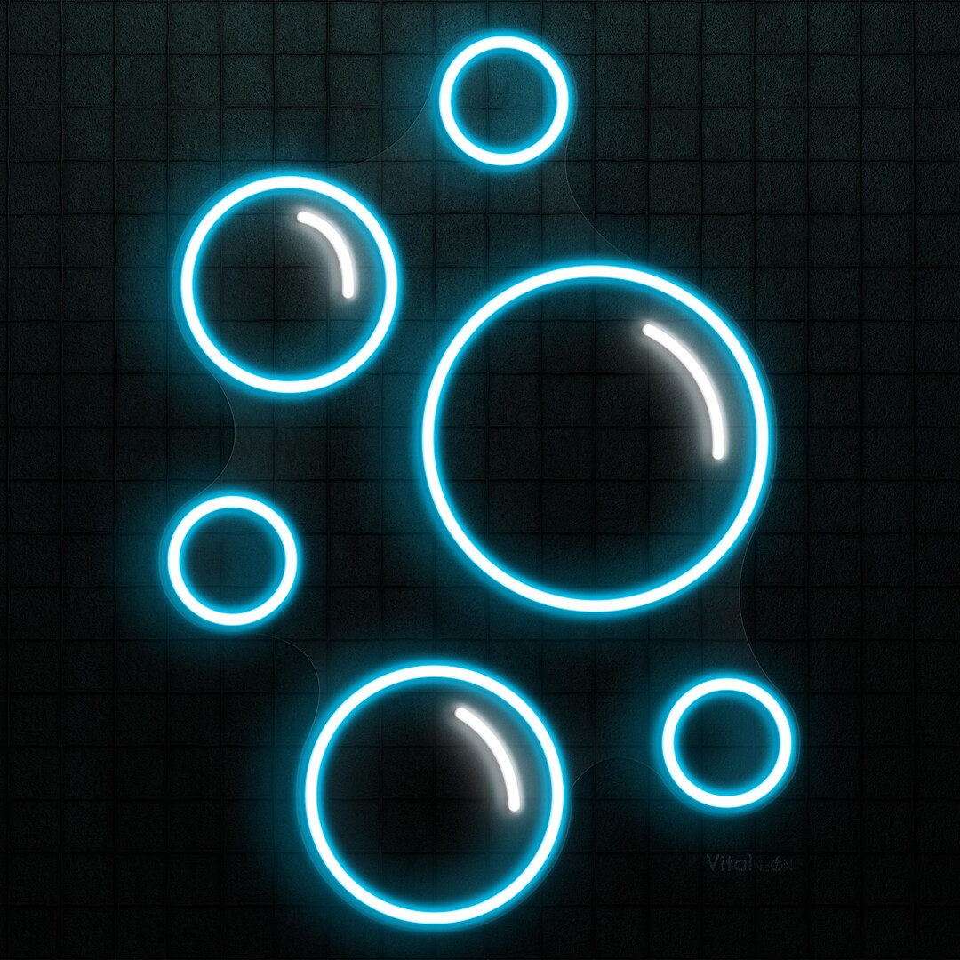Bubble LED Neon Sign, Abstract Circles Wall Art, Party Decor - Etsy