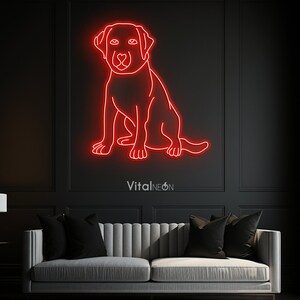 Labrador Retriever Pet LED Neon Light, Labrador Dog LED Light-up Sign ...
