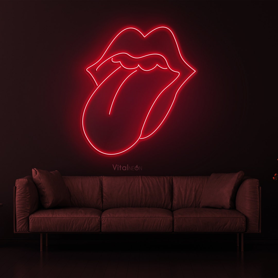 Lips Tongue Mouth LED Neon Sign, Studio Bar Man Cave Party - Etsy