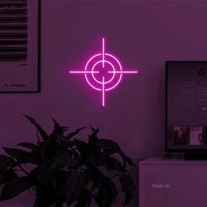 Target Neon Sign, Target LED Light, Game Room Wall Decor, Sports Shop ...