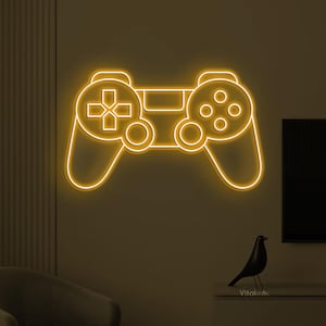 Game Console Neon Sign, Gamepad LED Light, Game Room Wall Decor, Game ...