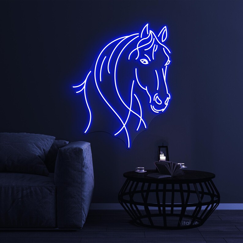 Horse Neon Sign – LED Horse Head Wall Art for Farmhouse, Home, or Pony ...