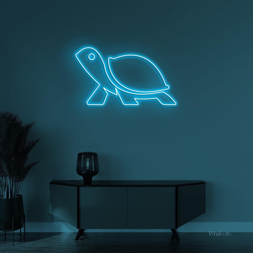 Turtle Neon Sign, Turtle Led Light, Kids Room Wall Decor, Turtle Love ...