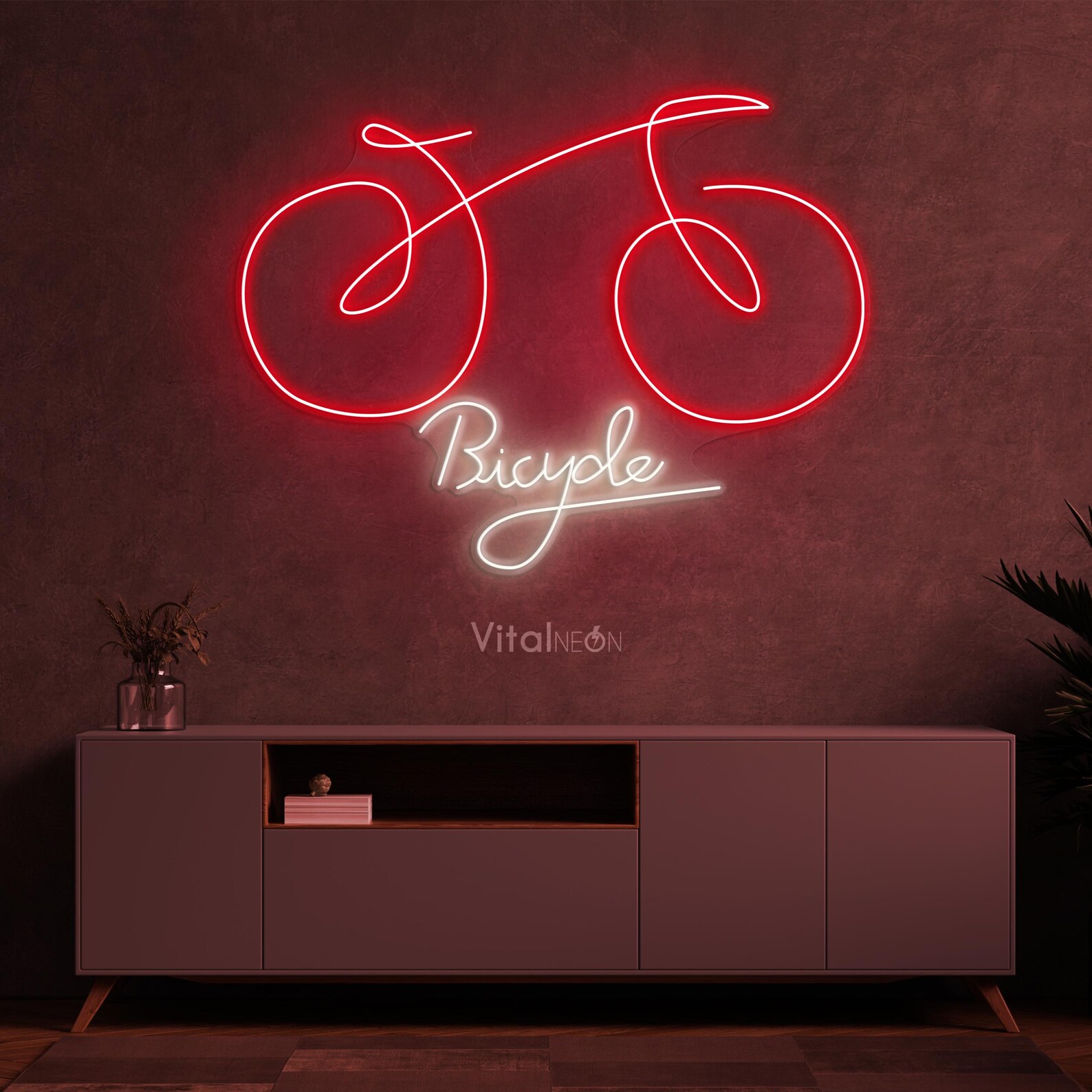 Bicycle Neon Sign, Bicycle LED Sign, Bicycle LED Art, Garage Neon Sign ...
