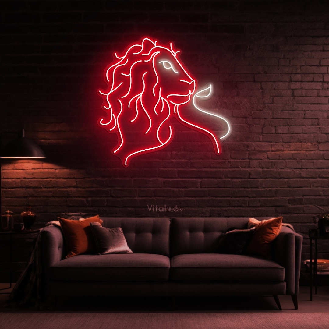 Leo LED Neon Sign, Zodiac Horoscope Wall Decor, Astrology Neon Lights ...