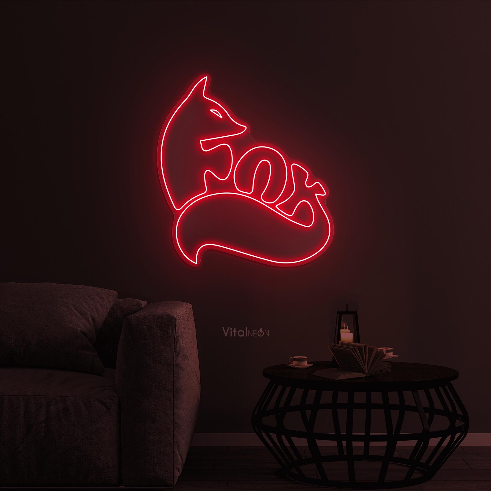 Fox Neon Sign, LED Wild Animal Light, Kids Room Decor - Etsy