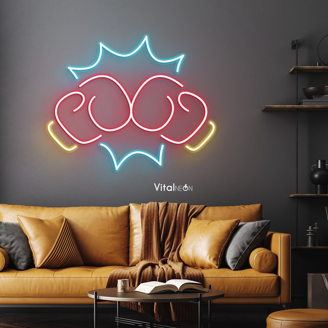 Boxing Gloves Neon Lights, Boxing Gym Decor, LED Neon Art Sign, Custom ...