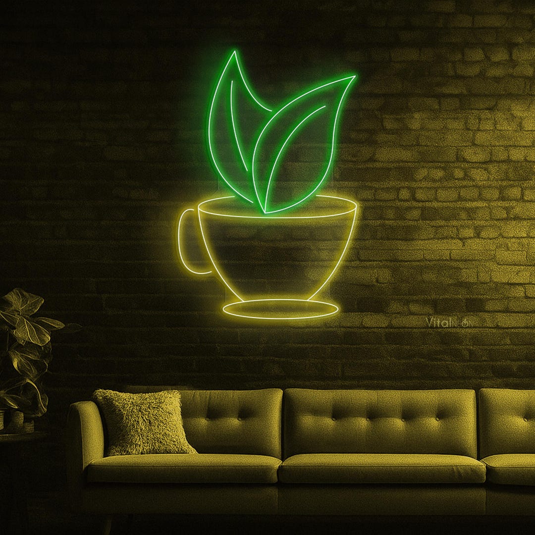 Tea Neon Sign LED Light Herbal Teahouse Shop Cafe Wall Decor Kitchen ...