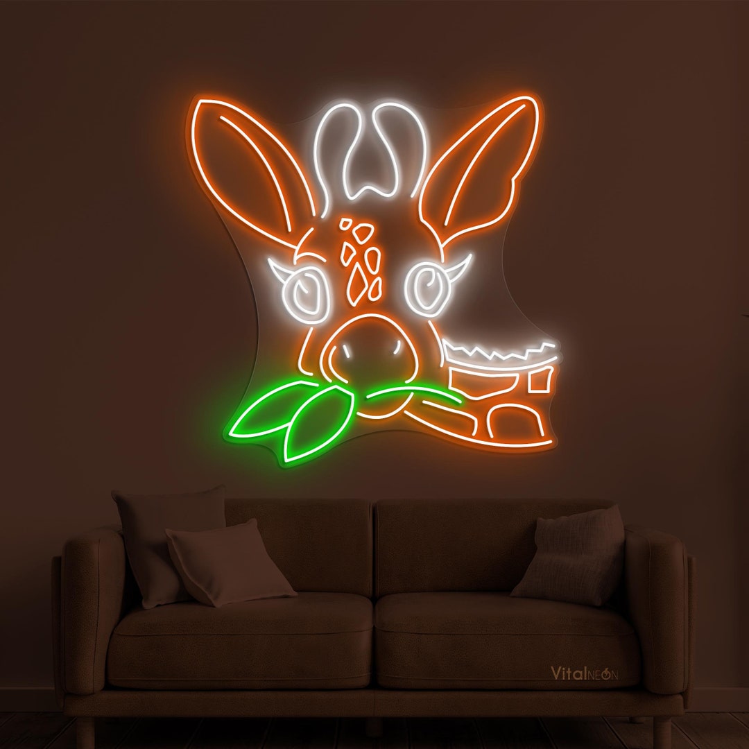 Giraffe Neon Sign, Kids Room LED Wall Decor, Safari Zoo Theme - Etsy