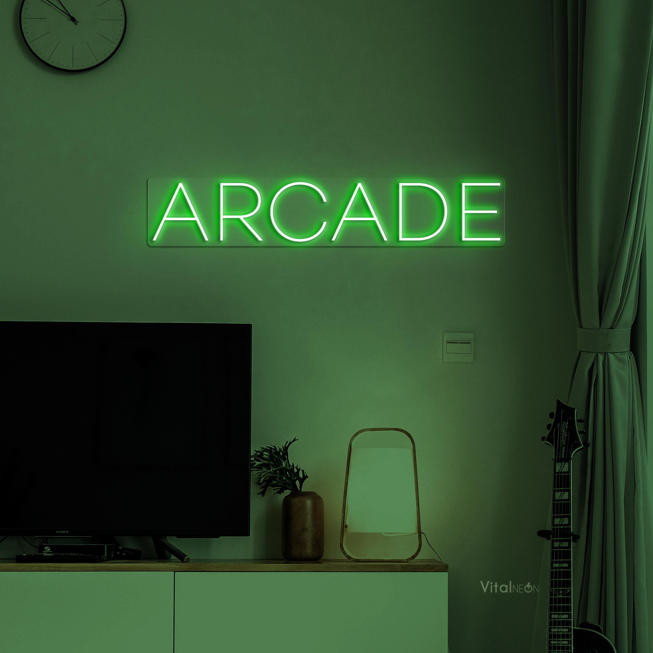 ARCADE Neon Sign, Retro Game Room LED Wall Decor - Etsy