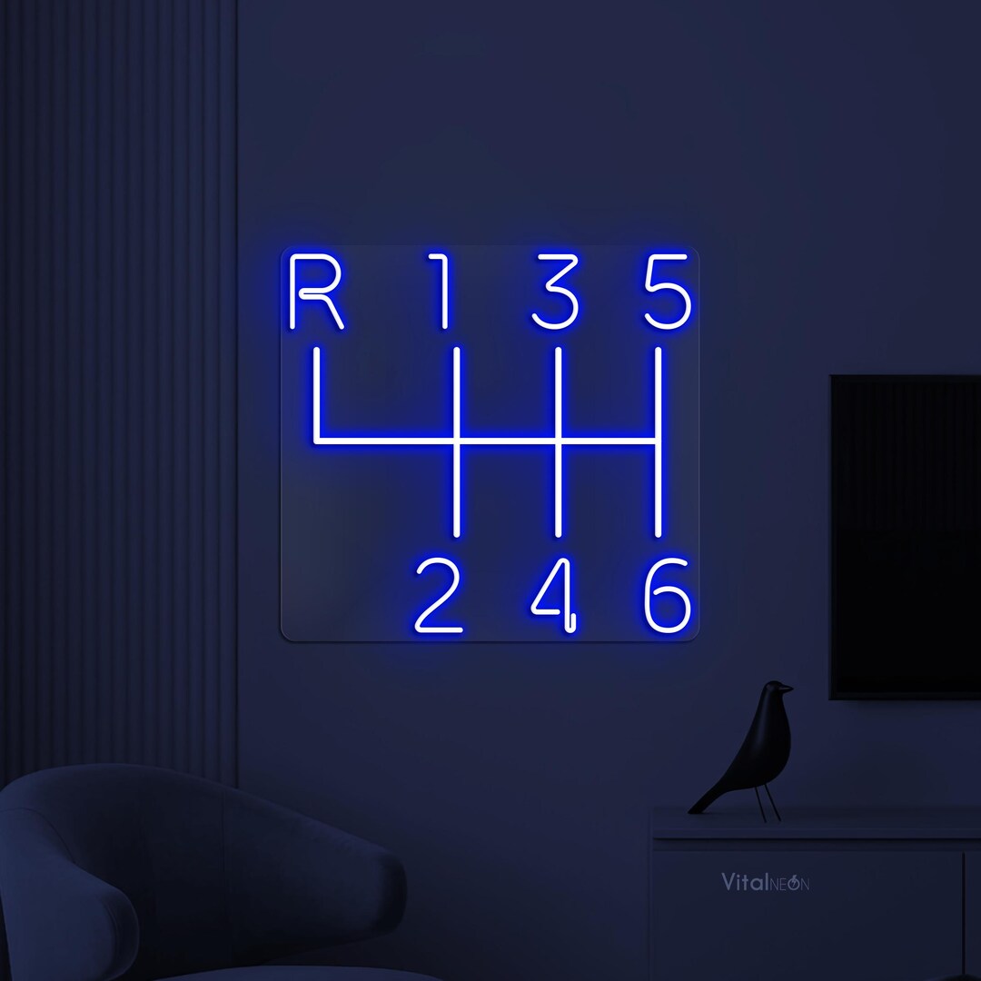 Car Gearbox Neon Sign, Car Gearbox LED Light, Auto Workshop Wall Decor ...