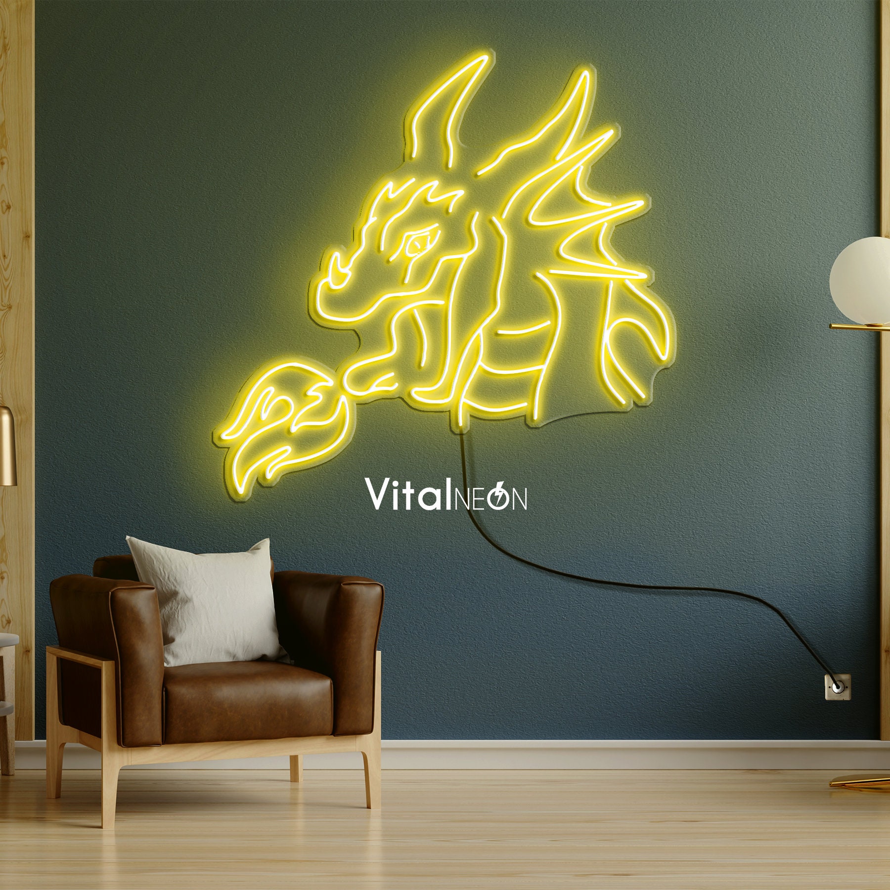 Dragon Head LED Neon Light, Dragon Neon Sign, Room and Party Decor ...
