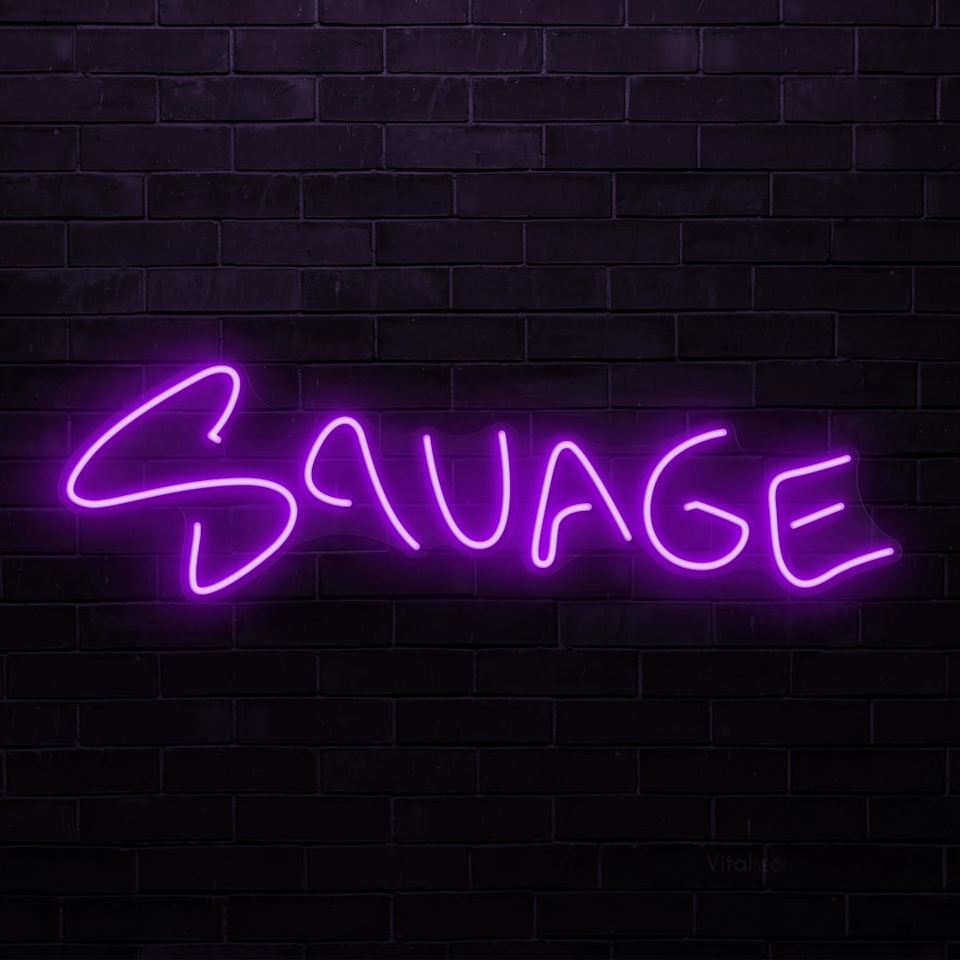 Savage LED Light Neon Sign, Boss Babe Dorm Bedroom Bar Studio Gift - Etsy