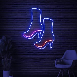 High Heels Neon Sign, High Heels LED Light, Shoes Wall Decor, Fashion ...