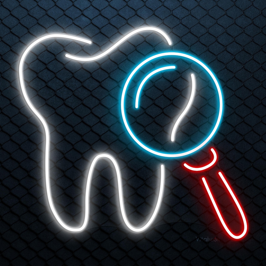 Tooth Neon Sign, Tooth LED Light, Dental Clinic Wall Art, Oral Care ...
