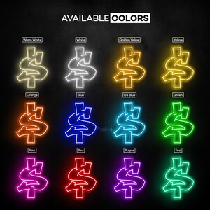 Dollar Neon Sign, Dollar LED Light, Money Wall Decor, Money Heart Wall ...