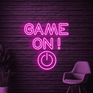 Game on Neon Sign, Game on LED Light, Boys Room Wall Decor, Game Room ...