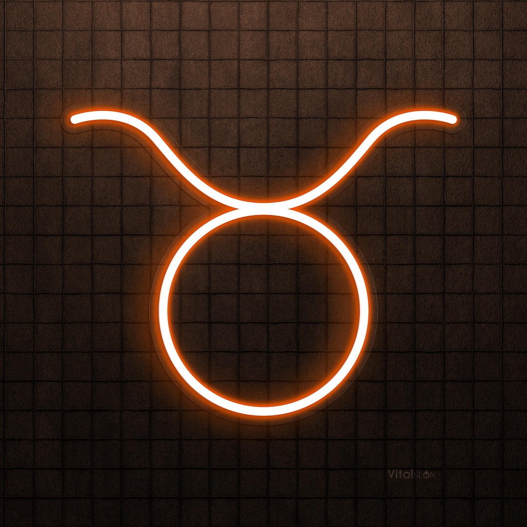 Taurus Neon Sign, Taurus LED Light, Zodiac Sign Wall Art, Restaurants ...