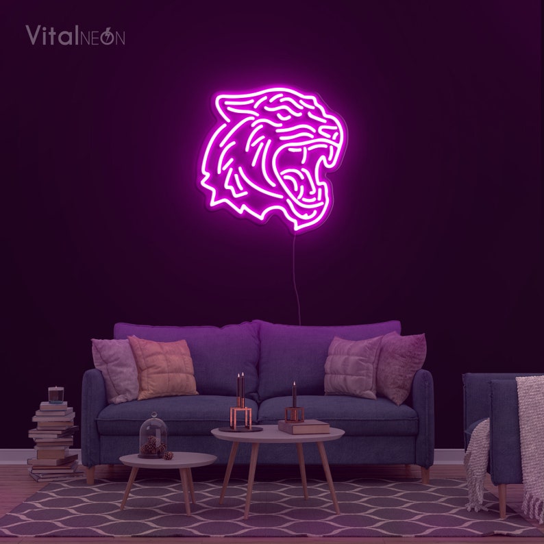 Tiger Head Neon Sign, Tiger Neon Light, Animal Neon Light, Tiager Art ...