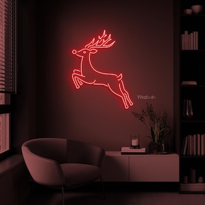 Deer Neon Sign, Deer LED Light, Deer Wall Decor, Deer Lover Gift, Wild ...
