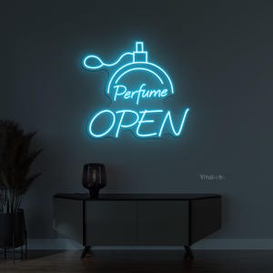 Open Perfume Neon Sign, Open Perfume LED Light, Perfume Shop Wall Decor ...