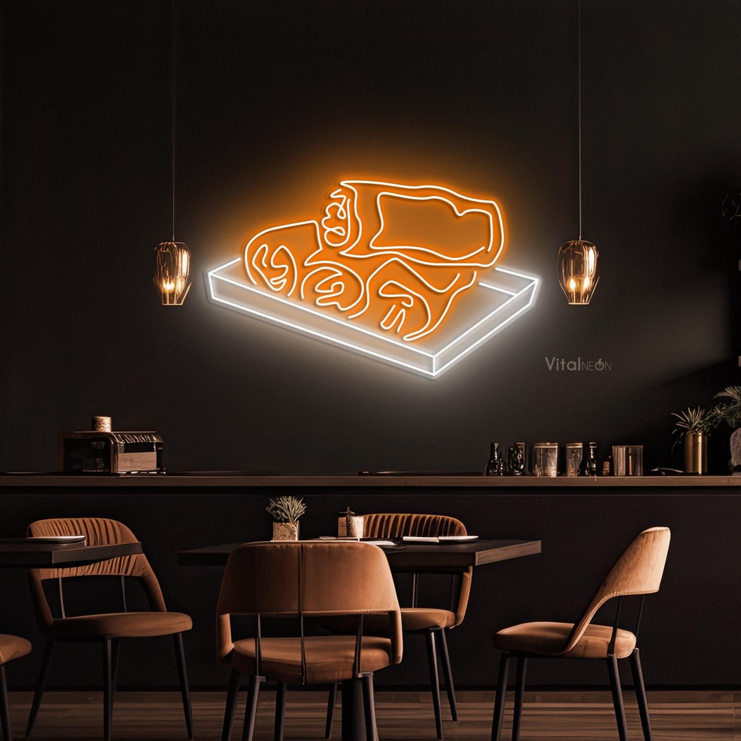 Burrito Neon Sign, Burrito LED Light, Burrito Roll LED Neon Art, Cafe ...