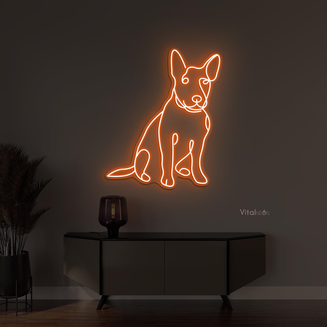 Dog Neon Sign, Dog Puppy LED Light, Dog Wall Decor, Animal Shop Art ...